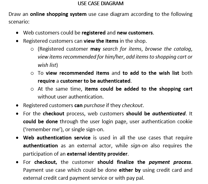 Solved USE CASE DIAGRAM Draw an online shopping system use | Chegg.com Solved USE CASE DIAGRAM Draw an online shopping system use | Chegg.com