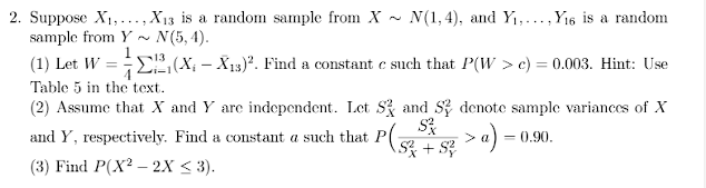 Solved 2. Suppose X1,…,X13 is a random sample from X∼N(1,4), | Chegg.com