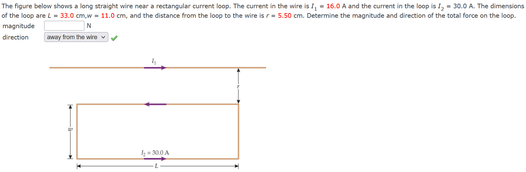 Solved The figure below shows a long straight wire near a | Chegg.com