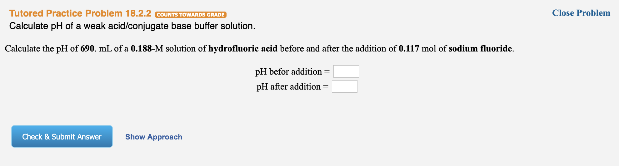 Solved Close Problem Tutored Practice Problem 18.2.2 COUNTS | Chegg.com
