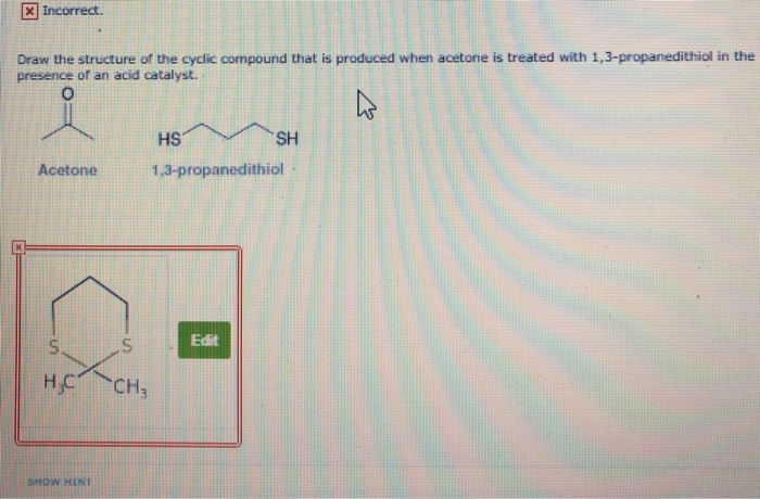 Solved x Incorrect. Draw the structure of the cyclic | Chegg.com