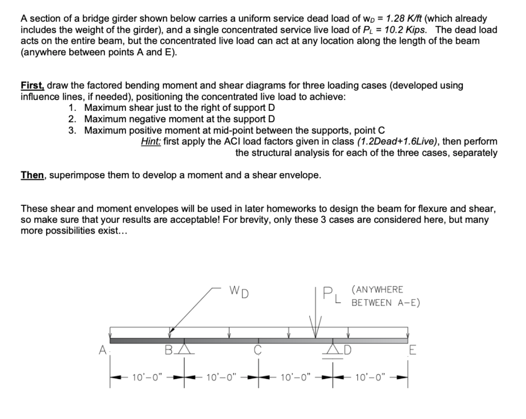Solved A section of a bridge girder shown below carries a | Chegg.com