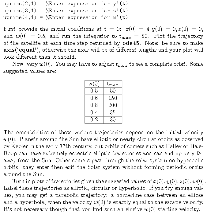 Solved Problem 3 Assume that the trajectory of a satellite | Chegg.com