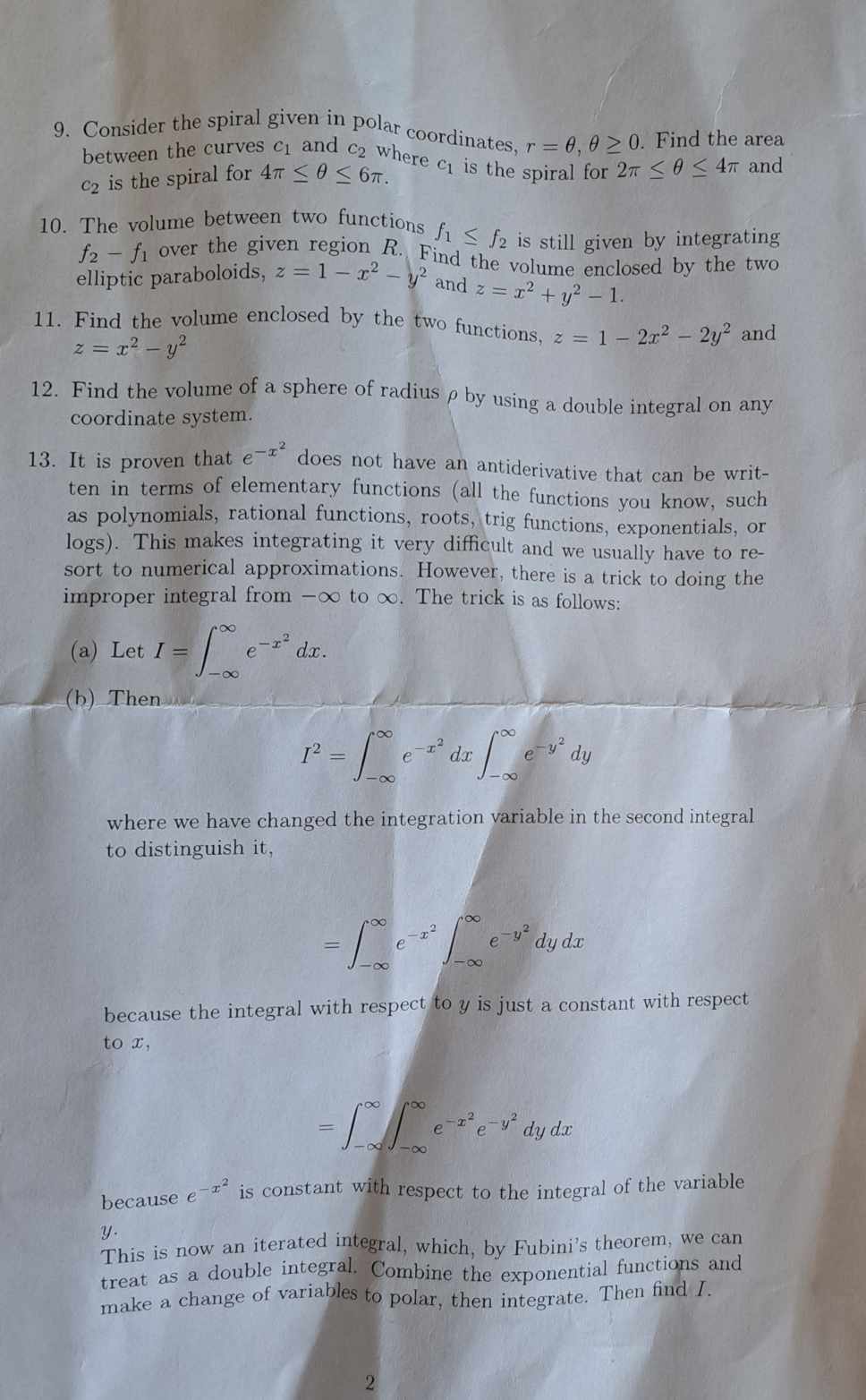 Solved Bounding Areas 1. Find bounds for the region | Chegg.com