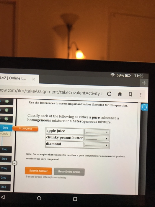 Solved Classify each of the following as either a pure | Chegg.com