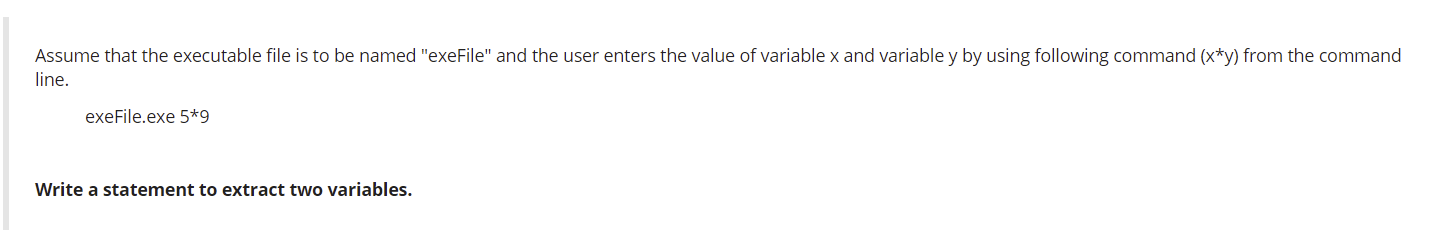 Solved Assume that the executable file is to be named | Chegg.com