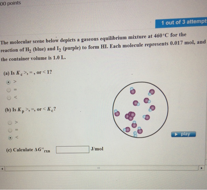 Solved the molecular scene below depicts a gaseous | Chegg.com