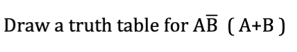 Solved Draw a truth table for ABˉ(A+B) | Chegg.com