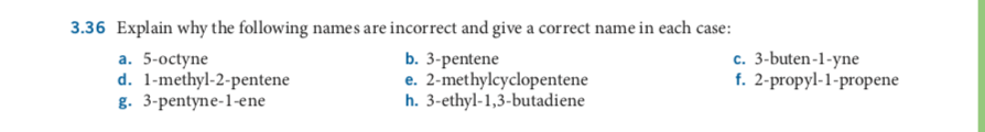 Solved 3.36 Explain why the following names are incorrect | Chegg.com