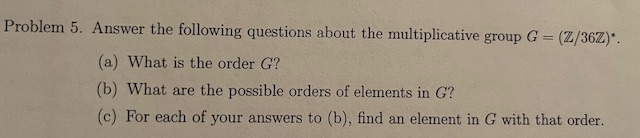 Solved Problem 5. ﻿Answer the following questions about the | Chegg.com