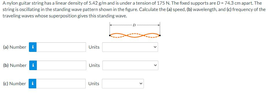 Solved A nylon guitar string has a linear density of 5.42 | Chegg.com