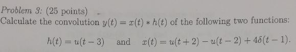 Solved Problem 5 20 Points Calculate The Convolution Of 