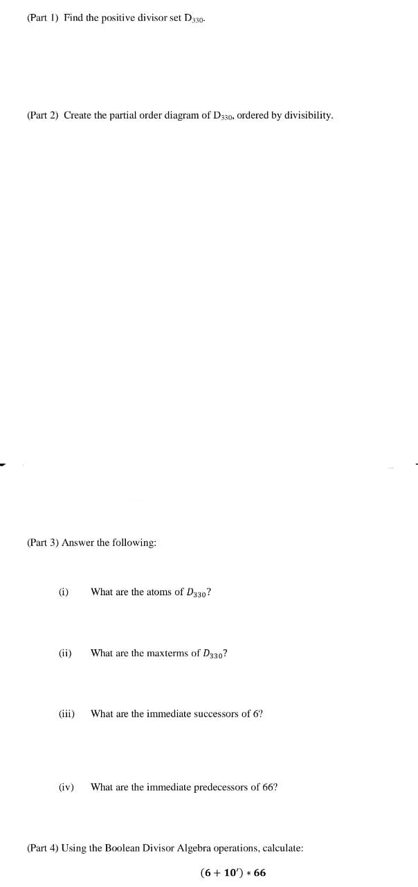 Solved Part 1 Find The Positive Divisors Part 2 Create 