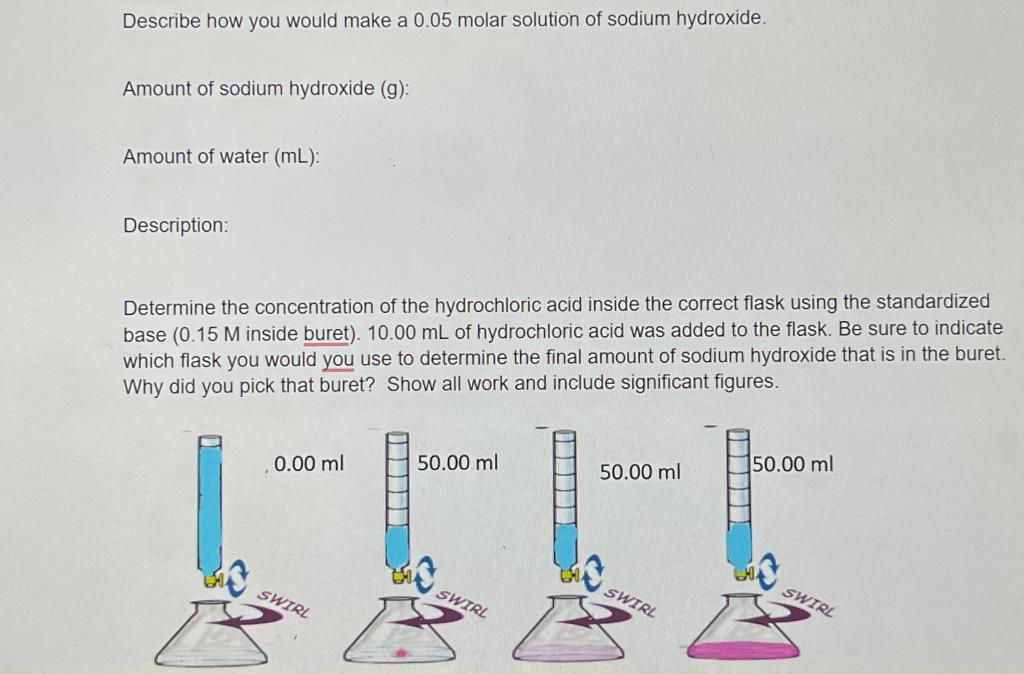 Solved Determine the concentration of the hydrochloric acid | Chegg.com