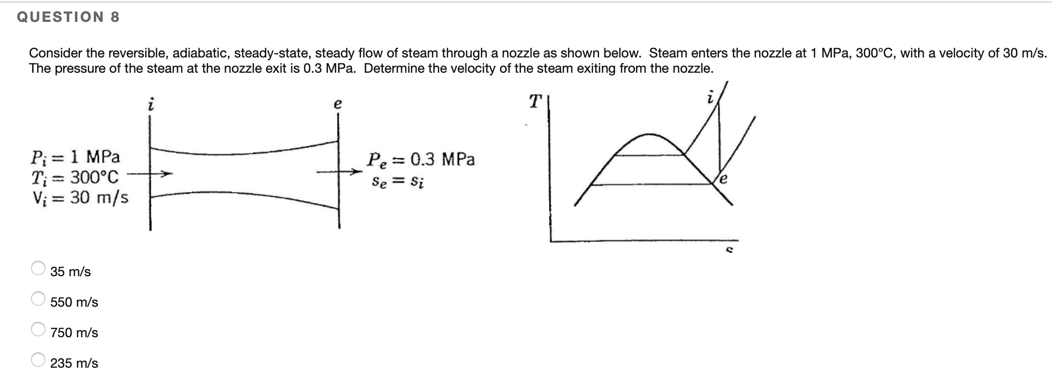 Solved QUESTION 8 Consider the reversible, adiabatic, | Chegg.com