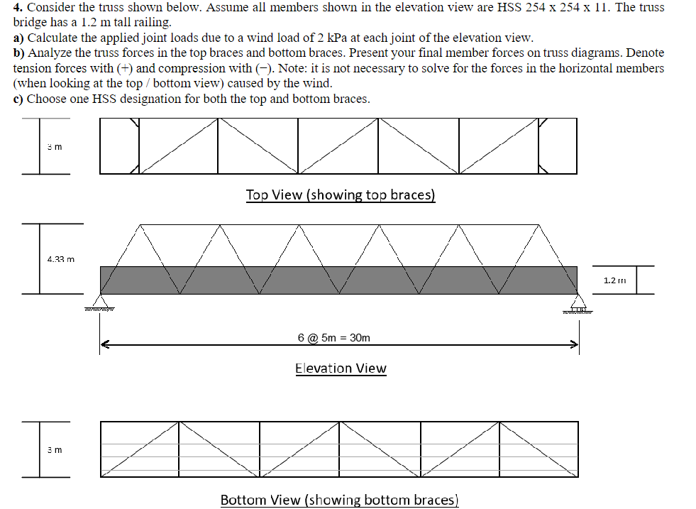 Solved 4. Consider the truss shown below. Assume all members | Chegg.com