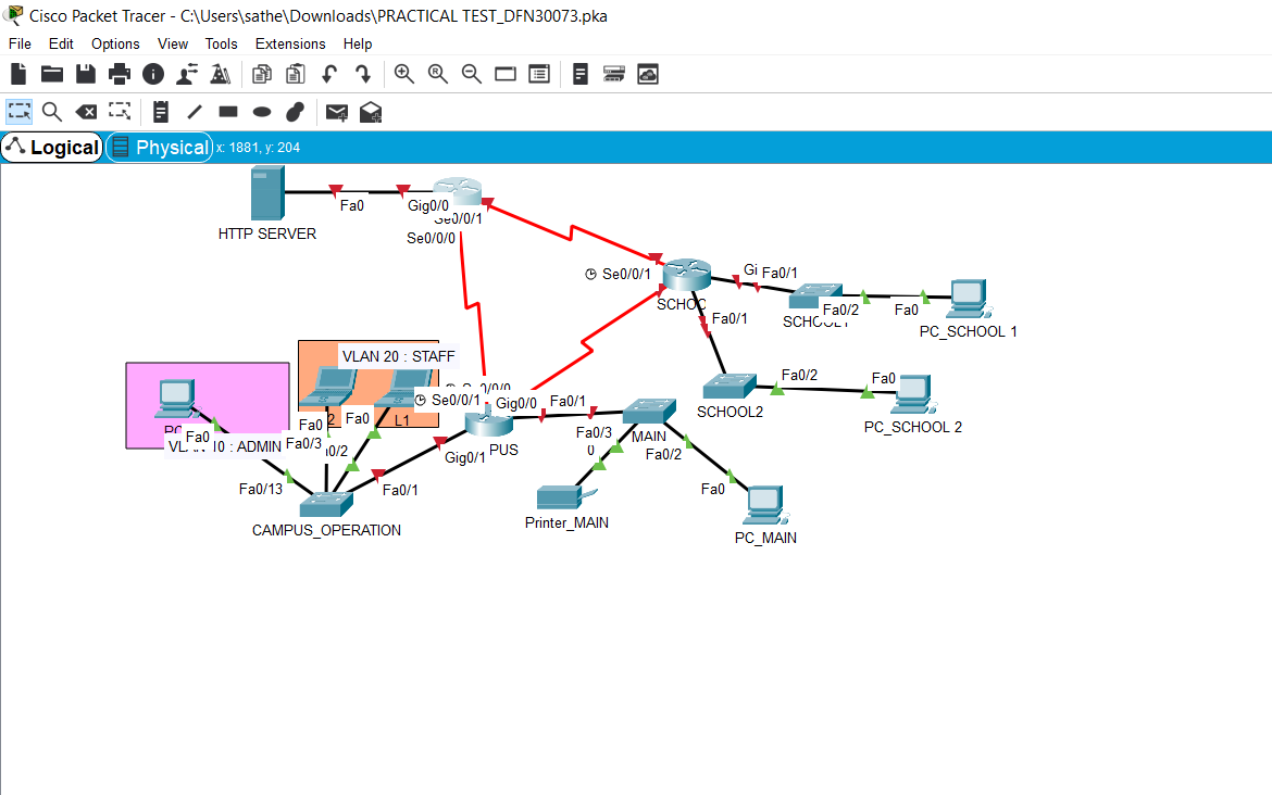 Cisco Packet Tracer - | Chegg.com