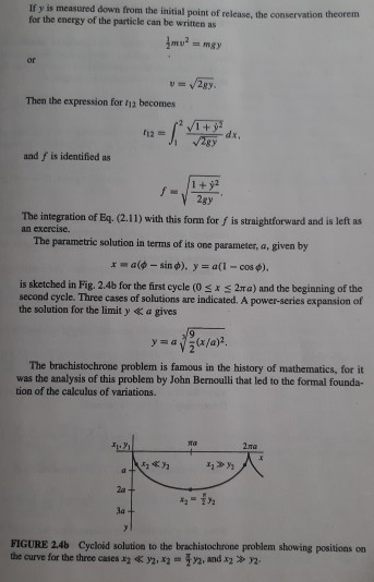 Solved 1. Complete the solution of the brachistochrone | Chegg.com