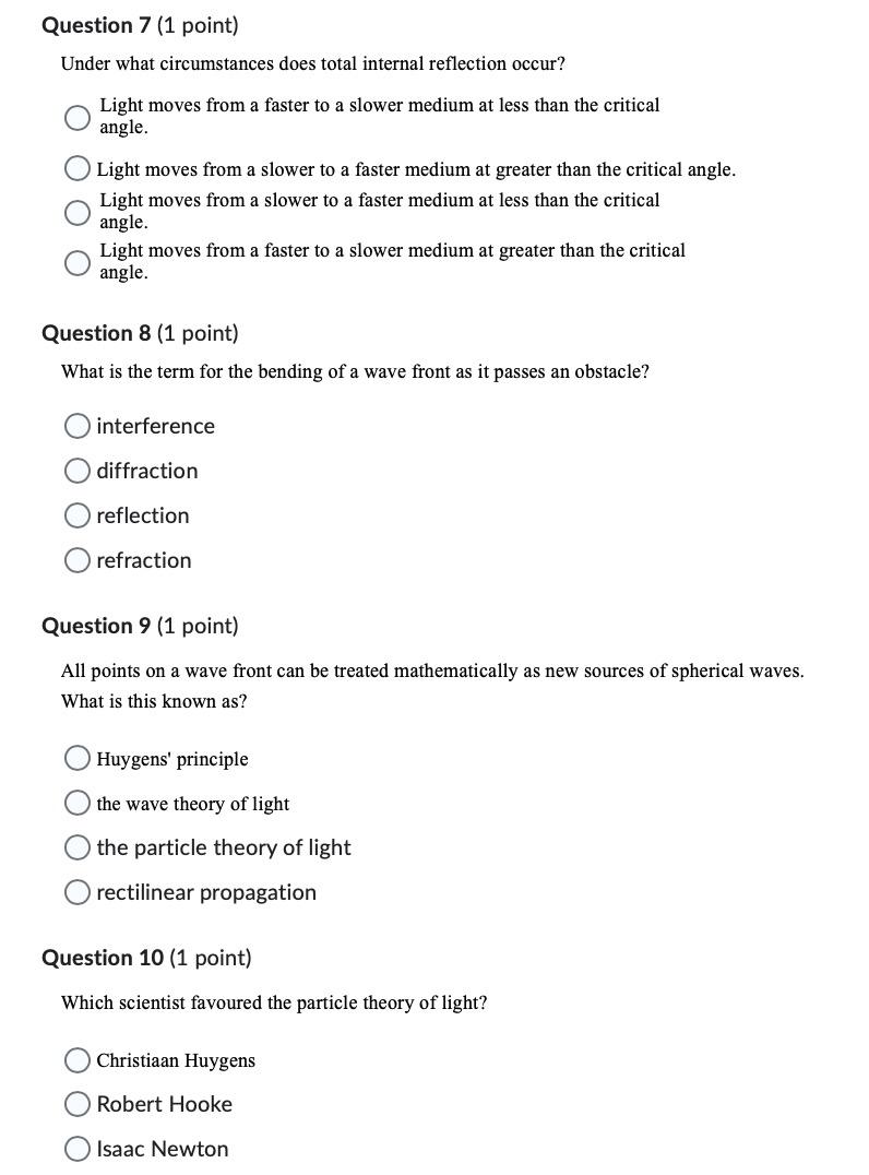Solved Question 7 (1 point) Under what circumstances does | Chegg.com