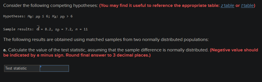 Solved Consider the following competing hypotheses: (You may | Chegg.com