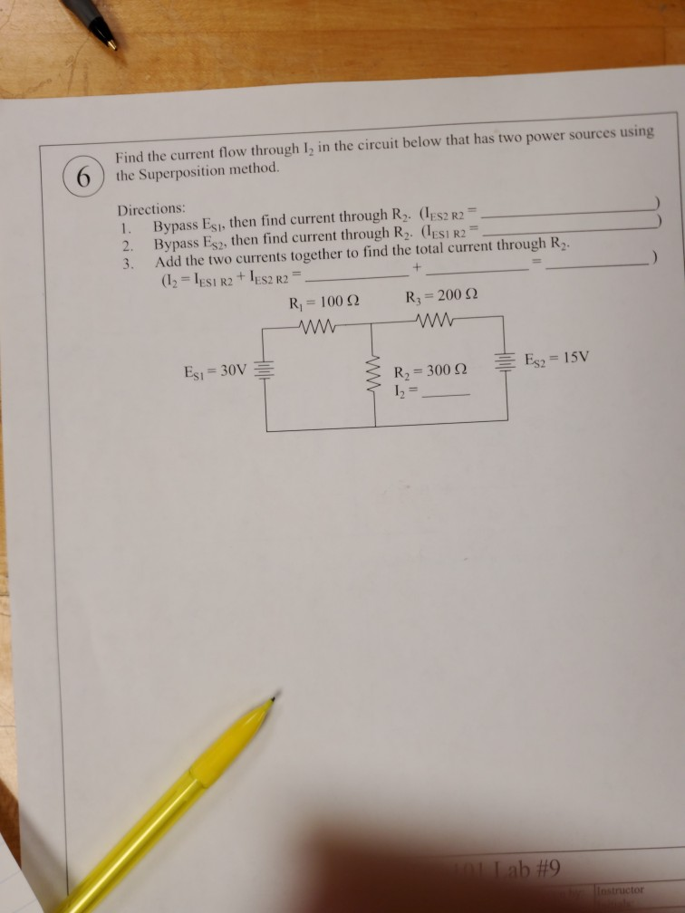 Solved Find the current flow through 1, in the circuit below | Chegg.com