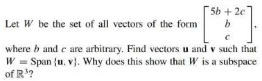 Solved Let W be the set of all vectors of the form | Chegg.com