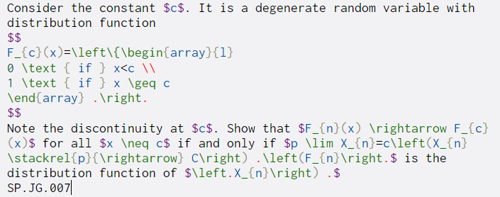 Solved Consider the constant $c$. It is a degenerate random | Chegg.com