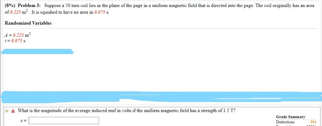 Solved (8\%) Problem 3: Suppose a 50 turn coil lies in the | Chegg.com Solved (8\%) Problem 3: Suppose a 50 turn coil lies in the | Chegg.com