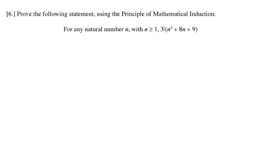 Solved [6.] Prove the following statement, using the | Chegg.com