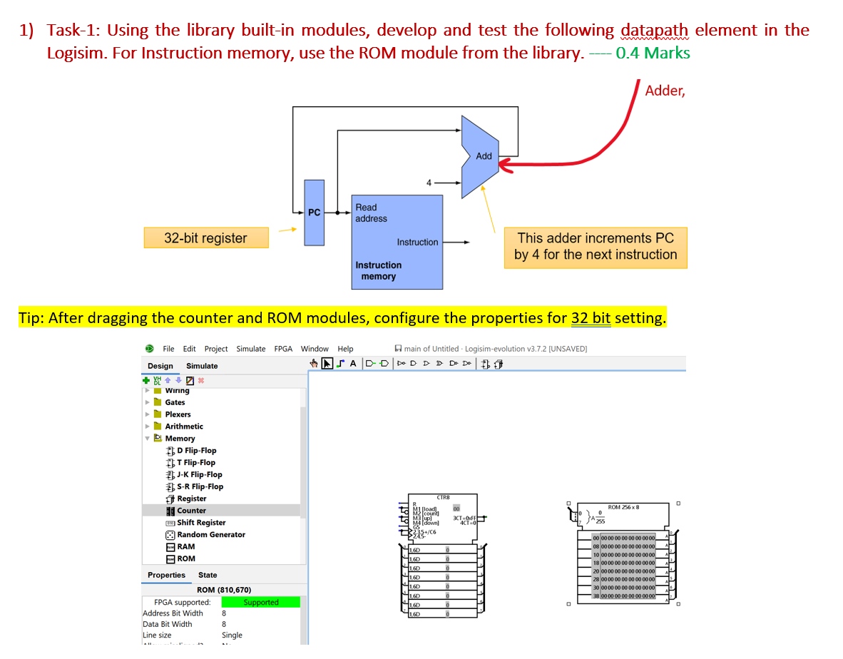 Solved 1) Task-1: Using the library built-in modules, | Chegg.com