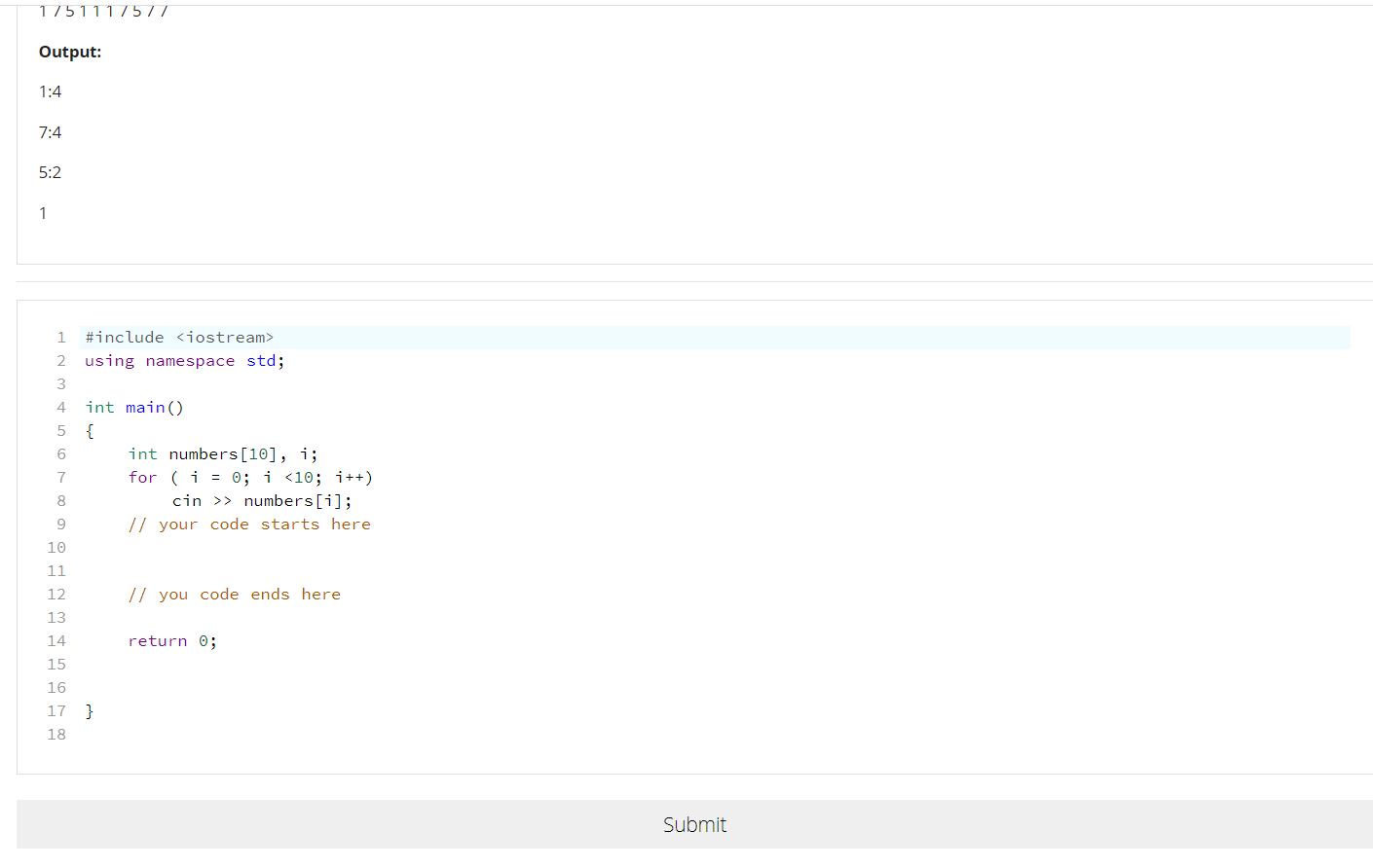 Solved Assignment 3-B: Values frequency in an array Collapse | Chegg.com