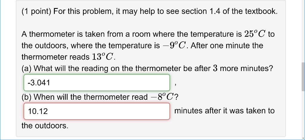 Solved (1 point) For this problem, it may help to see | Chegg.com