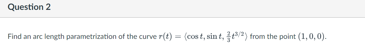 Solved Find an arc length parametrization of the curve | Chegg.com