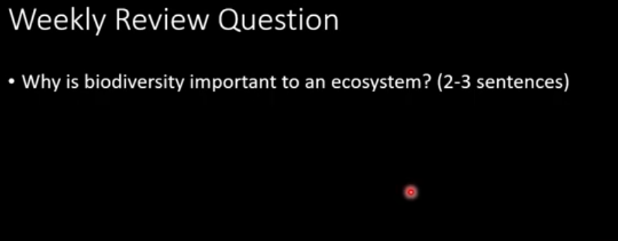 Solved Weekly Review QuestionWhy is biodiversity important | Chegg.com