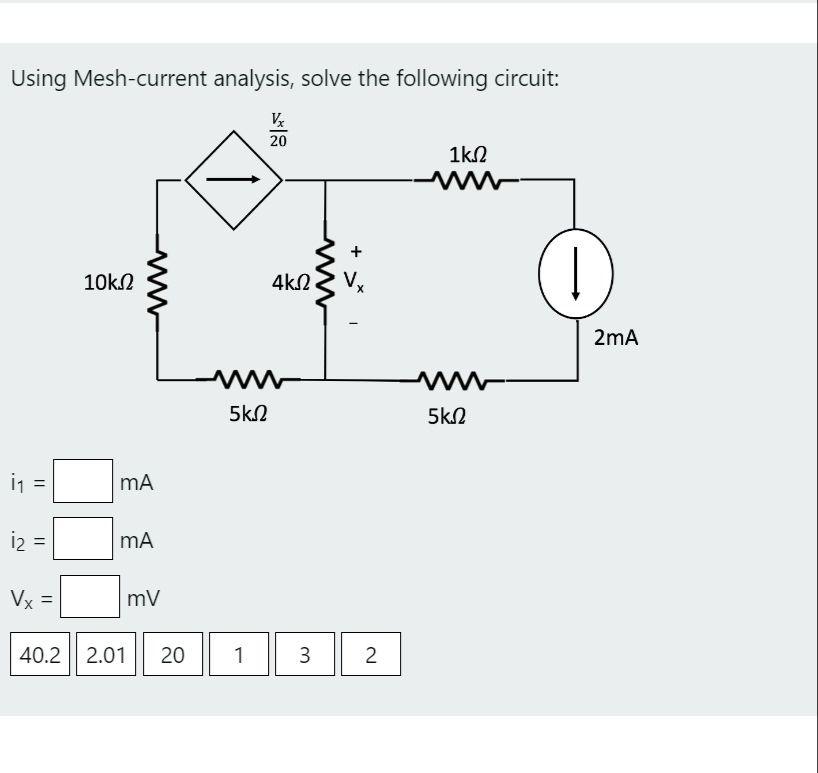 Solved Using Mesh-current analysis, solve the following | Chegg.com