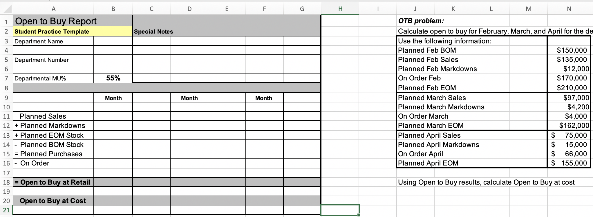 Using the provided Excel template, calculate if the | Chegg.com