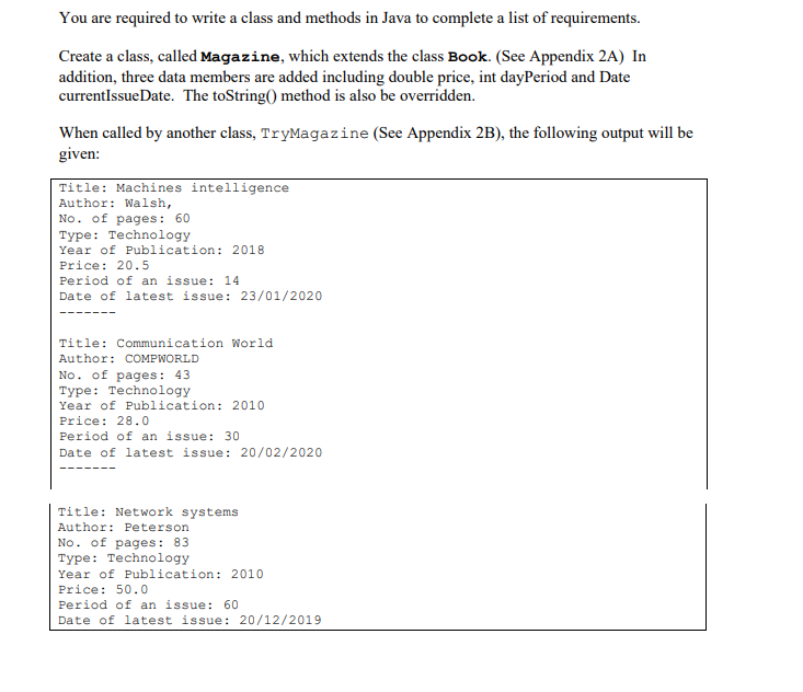 Solved Java 2a Public Class Book String Title String 1080