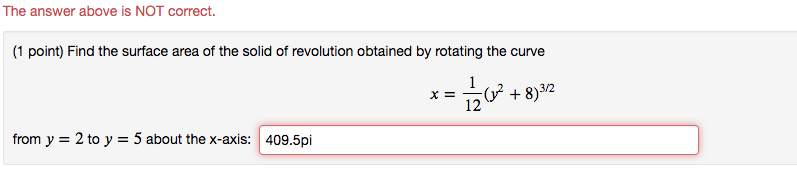 Solved Find the surface area of the solid of revolution | Chegg.com