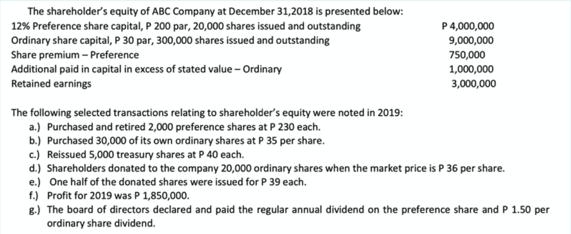 Solved How many are the ordinary shares outstanding | Chegg.com