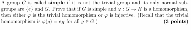 Solved A group G is called simple if it is not the trivial | Chegg.com