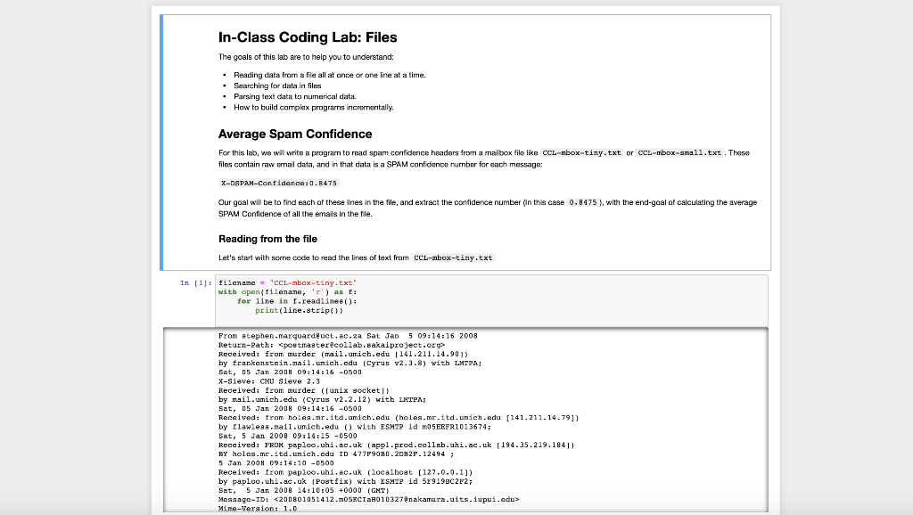 In-Class Coding Lab: Files The goals of this lab are | Chegg.com