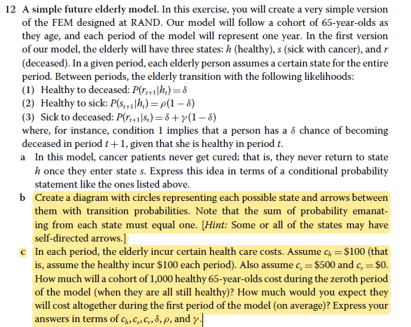 12 A simple future elderly model. In this exercise, | Chegg.com