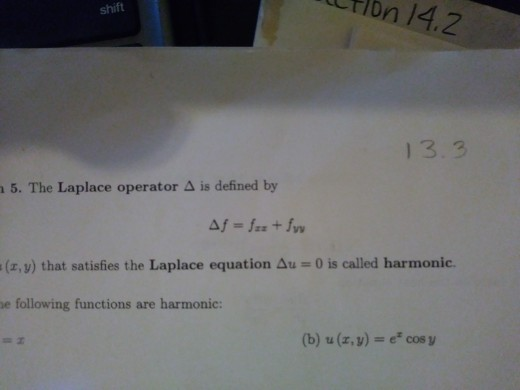Solved 13.3 Problem 5. The Laplace operator A is defined by | Chegg.com