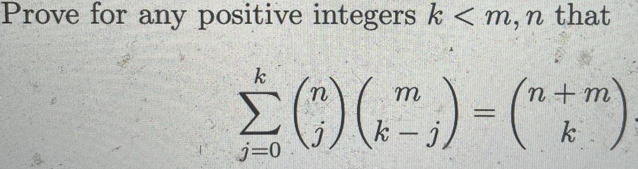 Solved Prove for any positive integers k