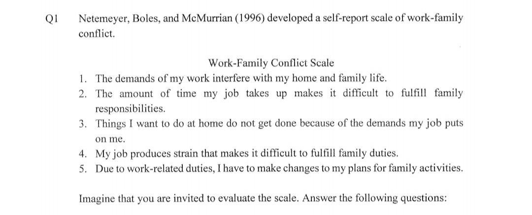Solved Q1 Netemeyer, Boles, and McMurrian (1996) developed a | Chegg.com