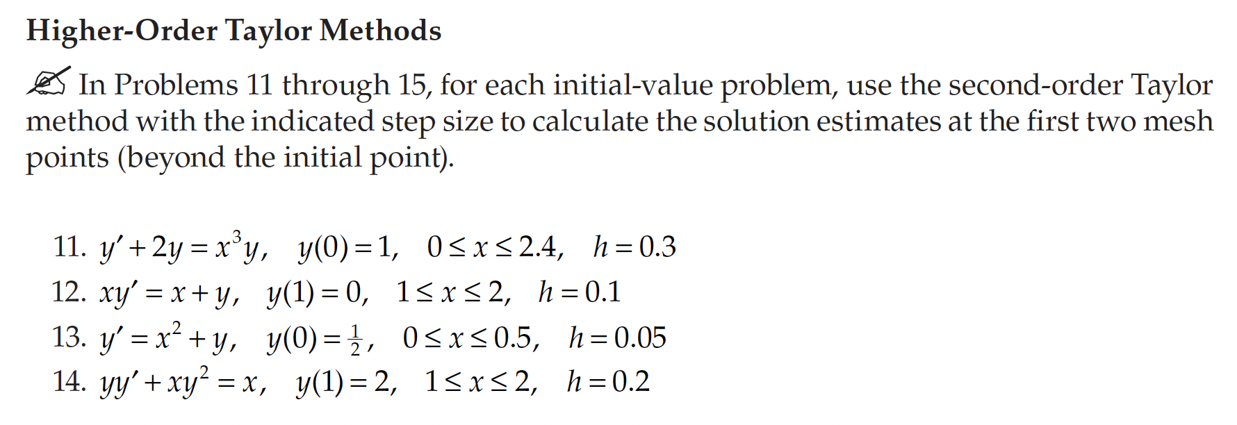 Solved In Problems 11 through 15, for each initial-value | Chegg.com