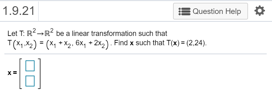 Solved 1.9.21 Let T: R2 R2 be a linear transformation such | Chegg.com