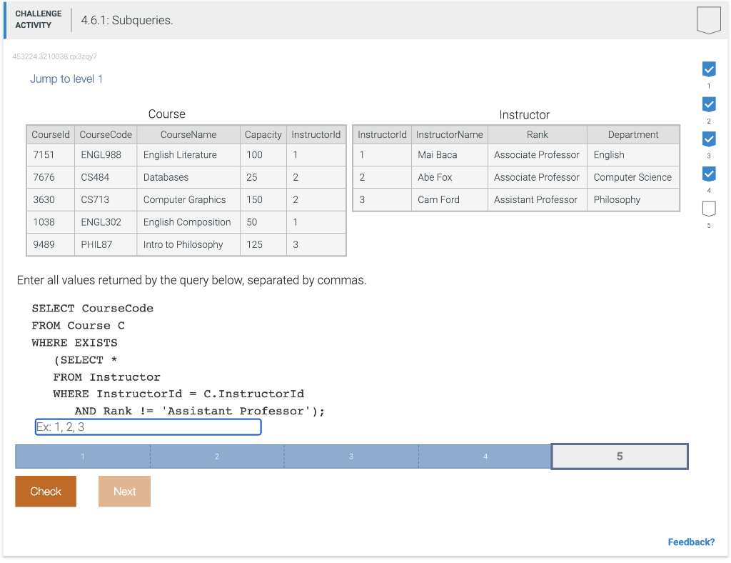 Solved Jump to level 1 Course Instructor Enter all values | Chegg.com
