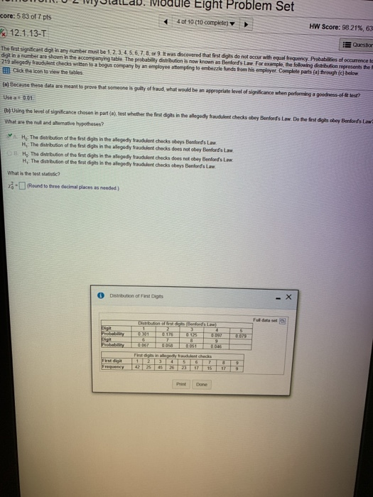 Solved vyoaLaD. Module Eight Proble m Set core: 5 83 of 7 | Chegg.com