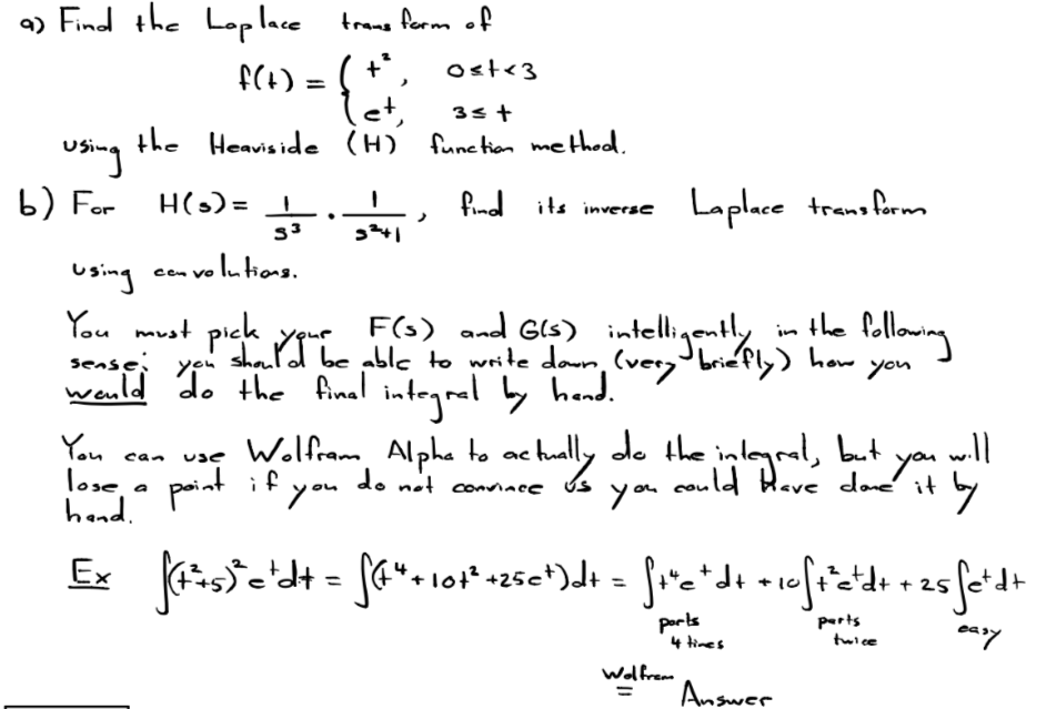 Solved let 35+ a) Find the Laplace transform of f(1) =( +, | Chegg.com